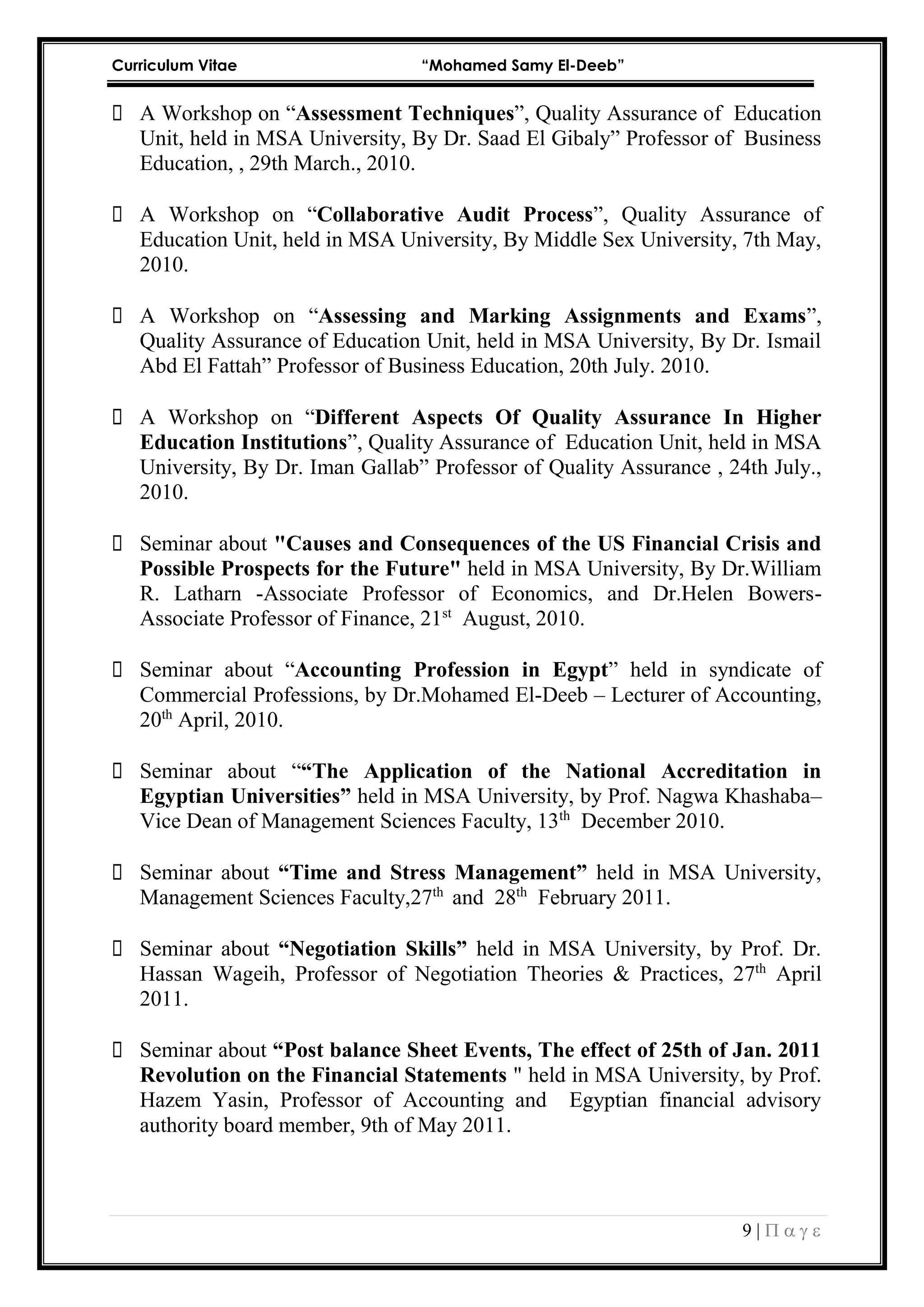 Dr mohamed eldeeb CV | PDF