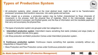 Production and Operation Management (Production Management) | PPTX