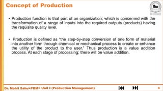 Production and Operation Management (Production Management) | PPT