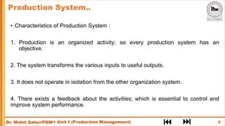 Production and Operation Management (Production Management) | PPTX