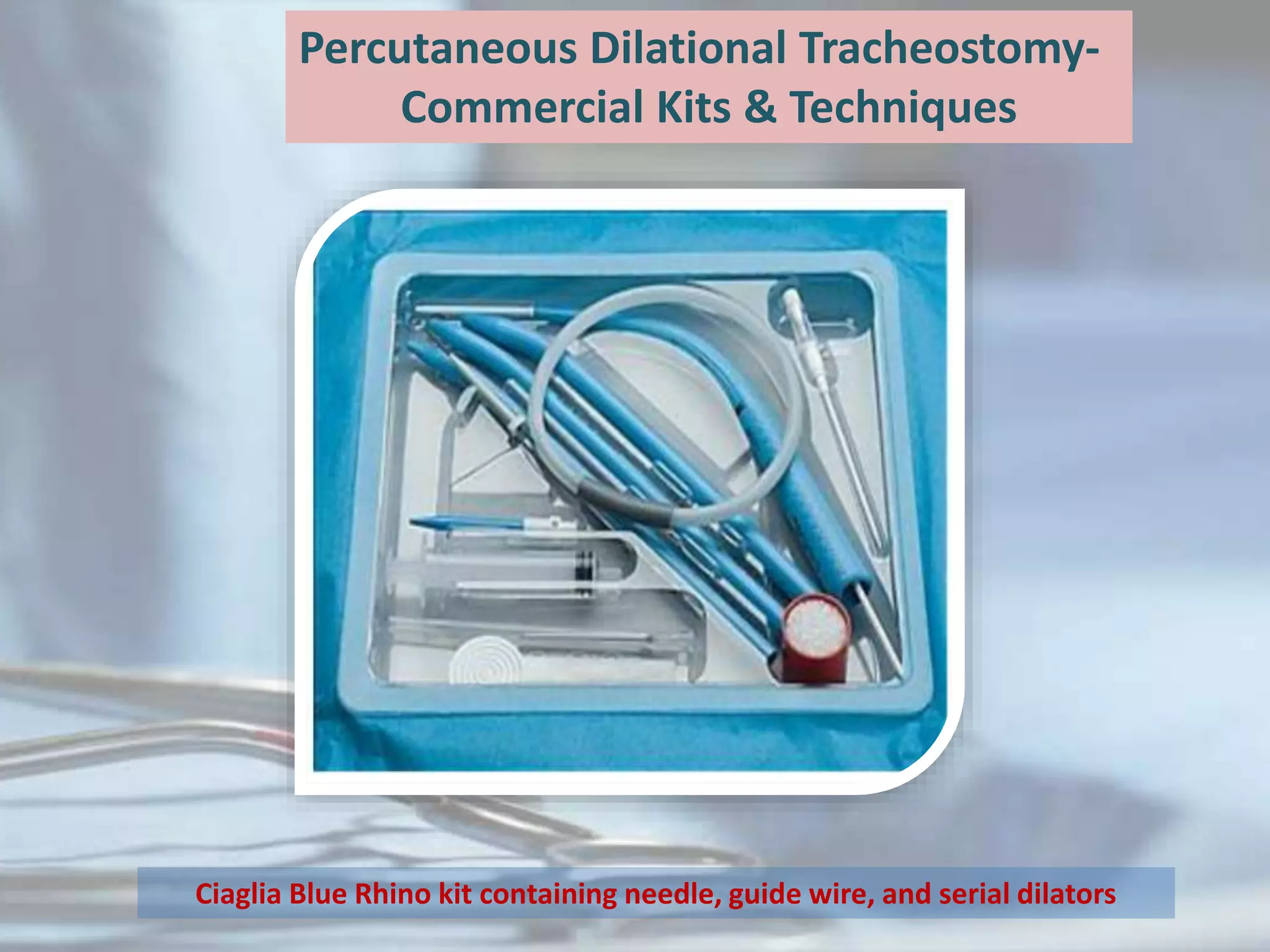 Tracheostomy - An Overview and Recent Concepts | PPTX