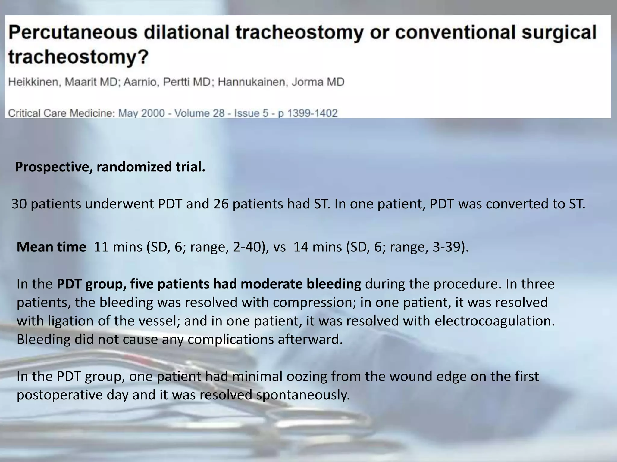Tracheostomy - An Overview and Recent Concepts | PPTX