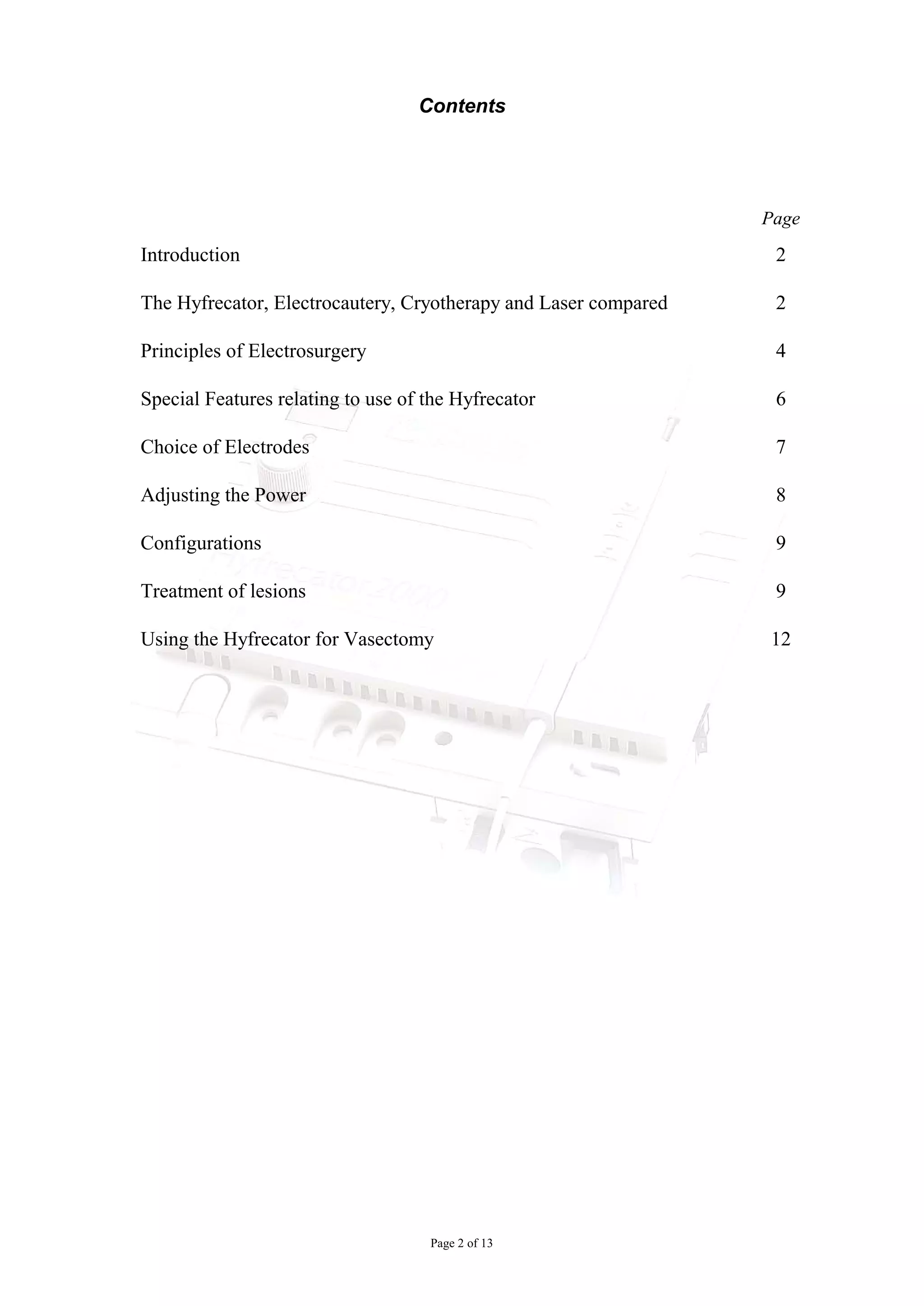 Dr motley Guide to the Hyfrecator | PDF