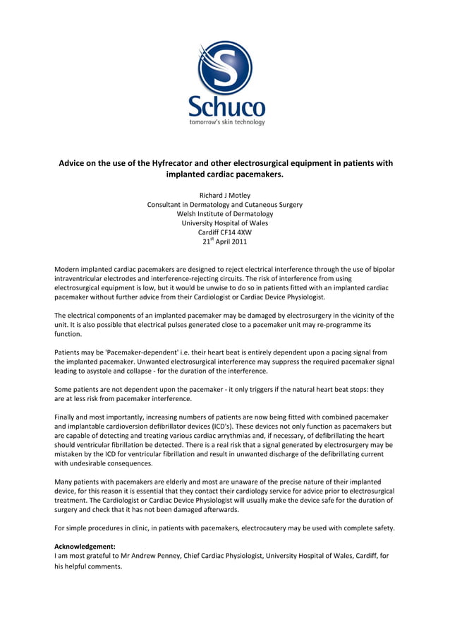 Dr motley Guide to the Hyfrecator | PDF | First Aid | Injuries