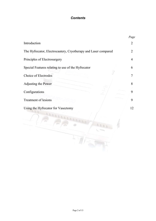 Dr motley Guide to the Hyfrecator | PDF | First Aid | Injuries