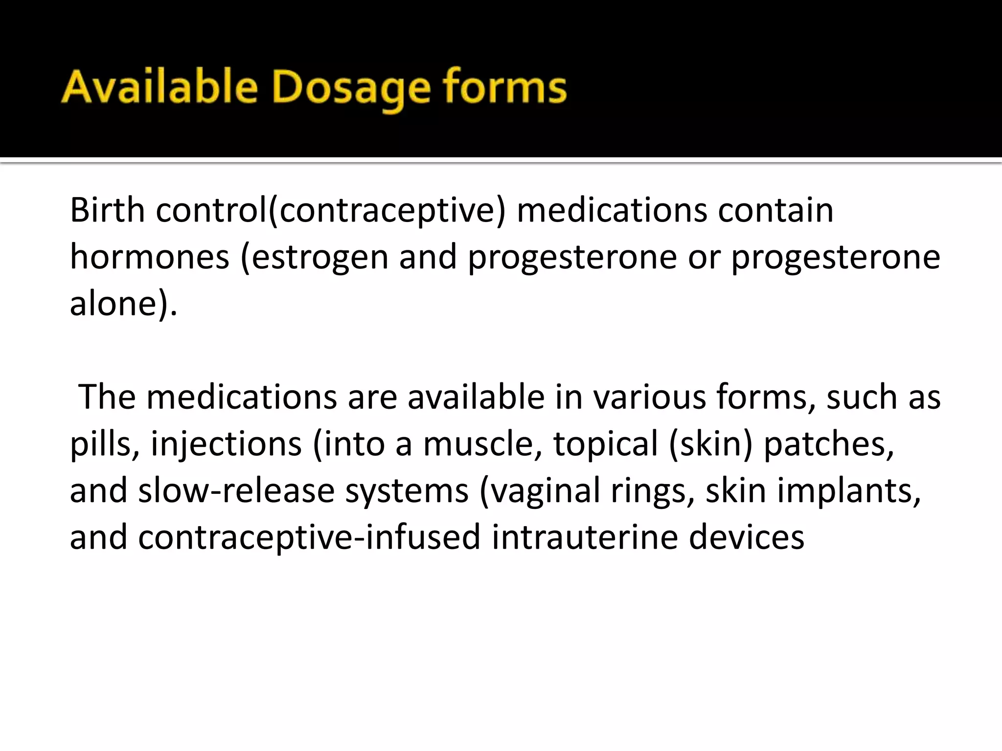 Drm science lecture 2 CONTRACEPTIVES AND IUDs | PPT