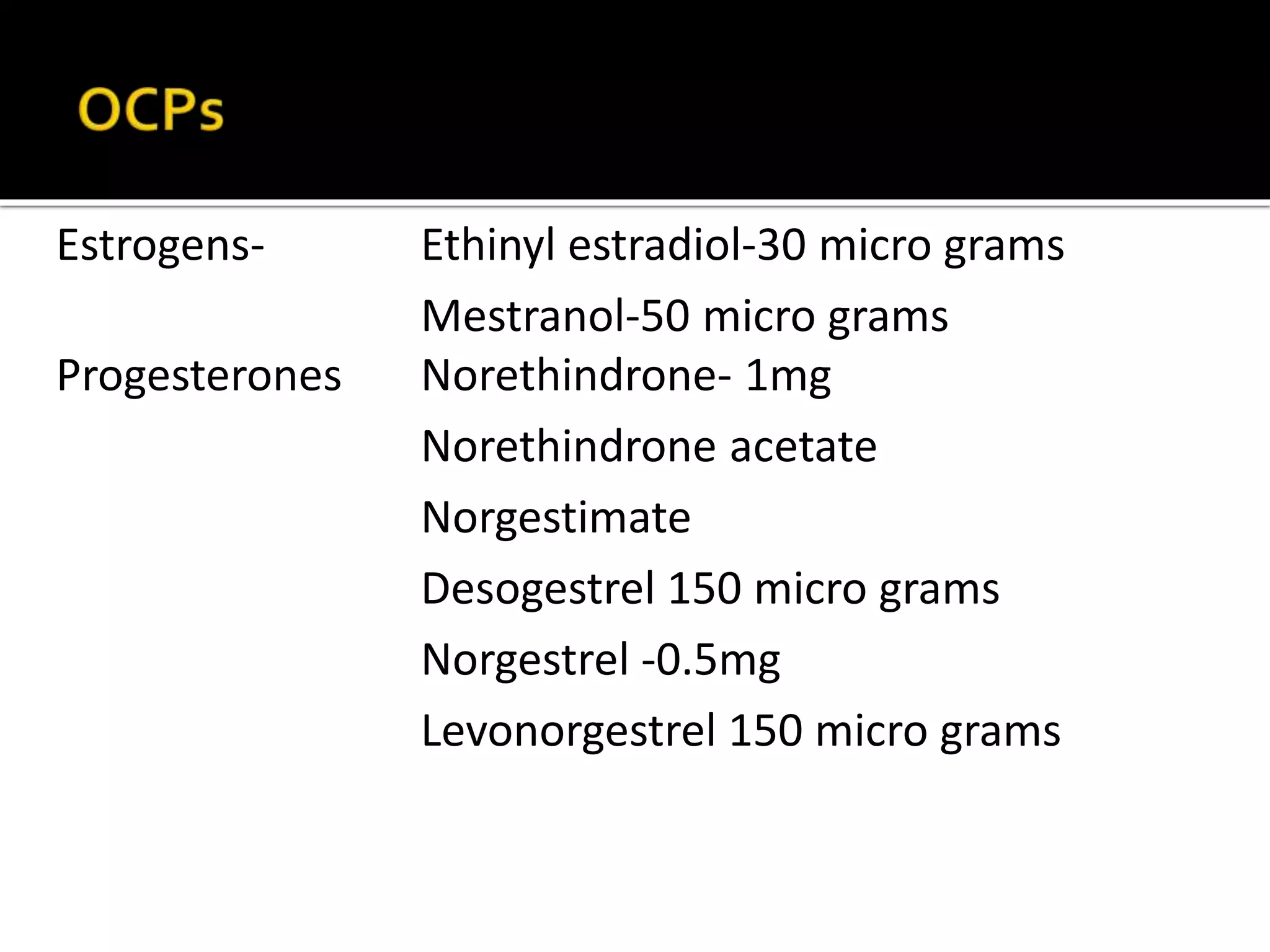Drm science lecture 2 CONTRACEPTIVES AND IUDs | PPTX