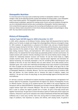 Osteopathic and Nutritional Balance | PDF