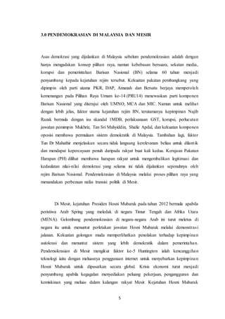 Kegagalan Pakatan Harapan dan Ikhwanul Muslimin di Mesir | DOCX