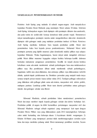 Kegagalan Pakatan Harapan dan Ikhwanul Muslimin di Mesir | DOCX