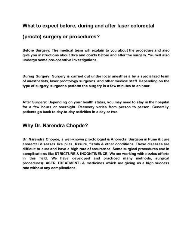 Best Piles Treatment Specialist - Dr. Narendra Chopde | PDF