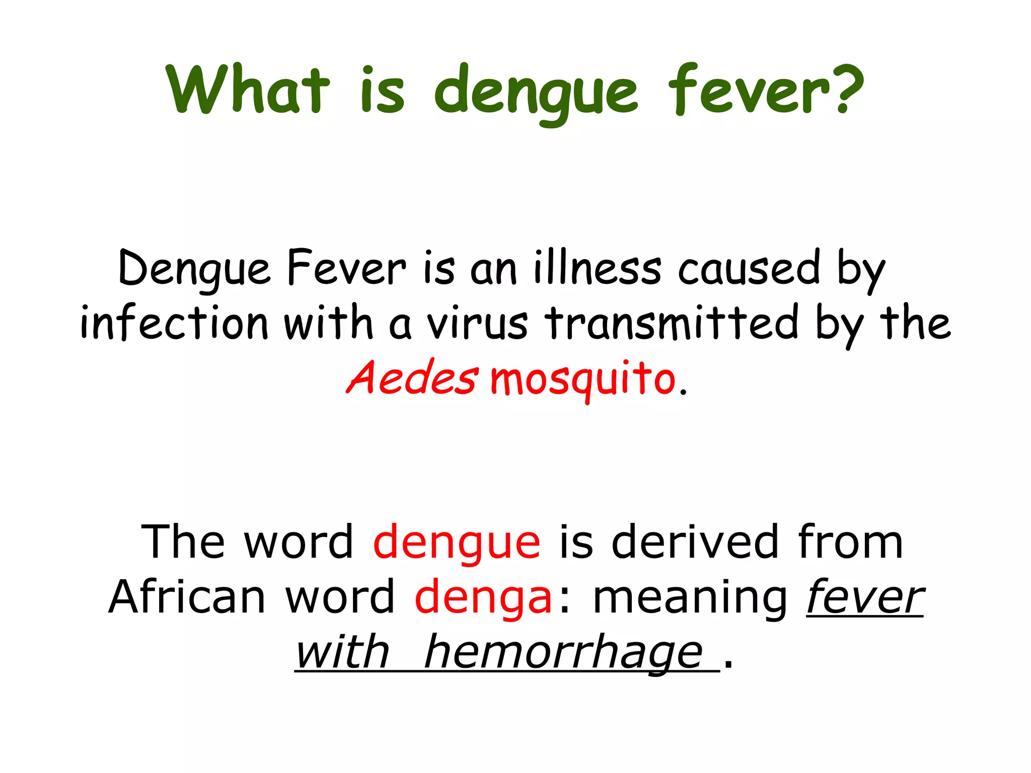 dengue fever | PPT