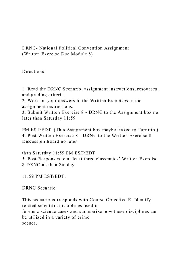 DRNC- National Political Convention Assignment (Written Exer.docx