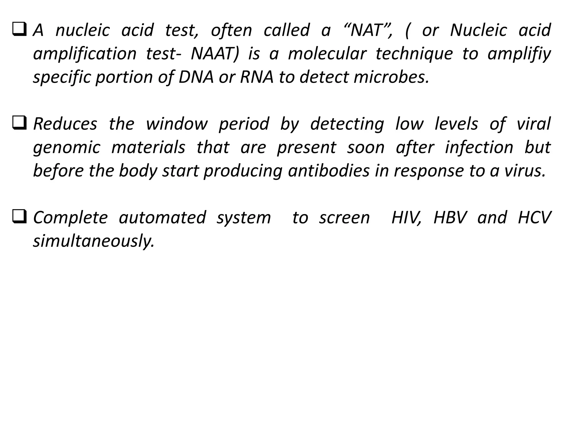 Transfusion tranmitted Infection- Testing platform& recommendations | PDF