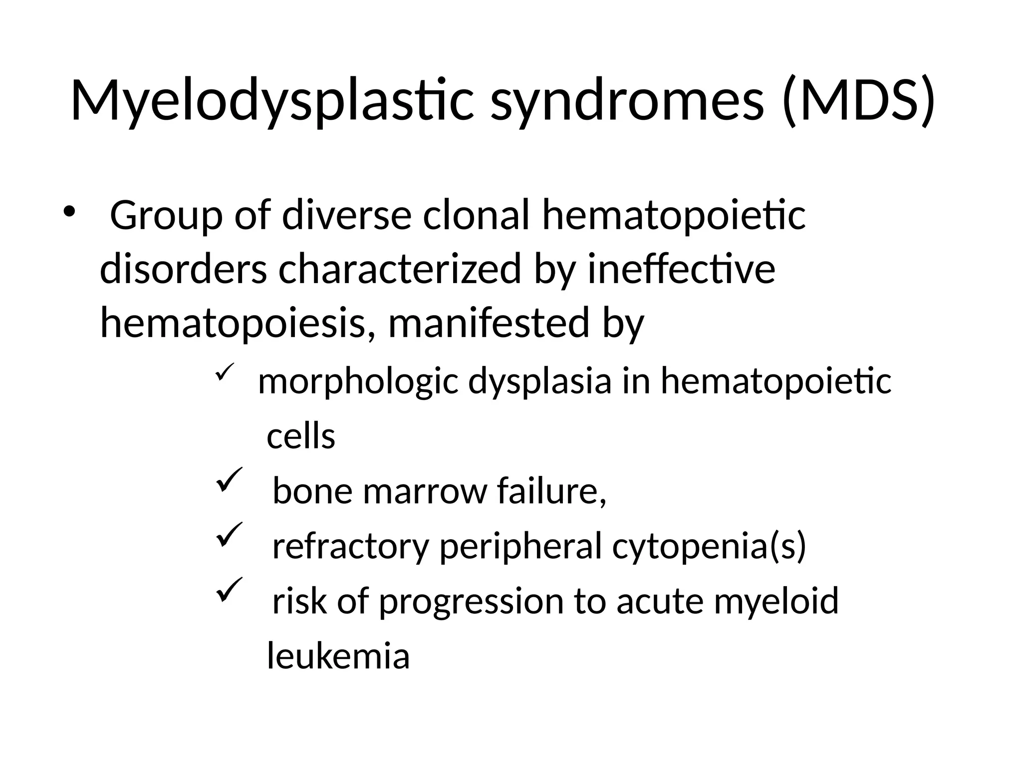 The 2016 revision to the WHO classification of myelodysplastic ...