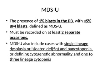 The 2016 revision to the WHO classification of myelodysplastic ...