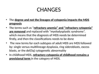 The 2016 revision to the WHO classification of myelodysplastic ...
