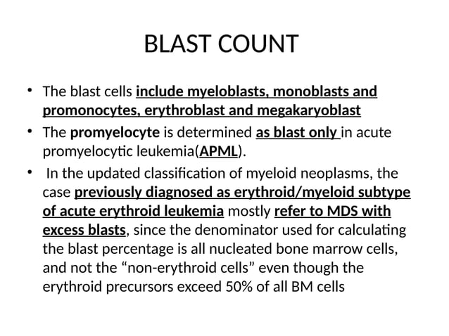 The 2016 revision to the WHO classification of myelodysplastic ...