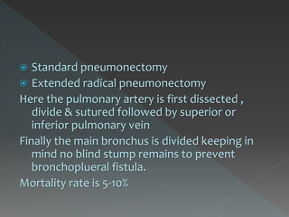 Surgical Management of Bronchogenic Carcinoma | PPT
