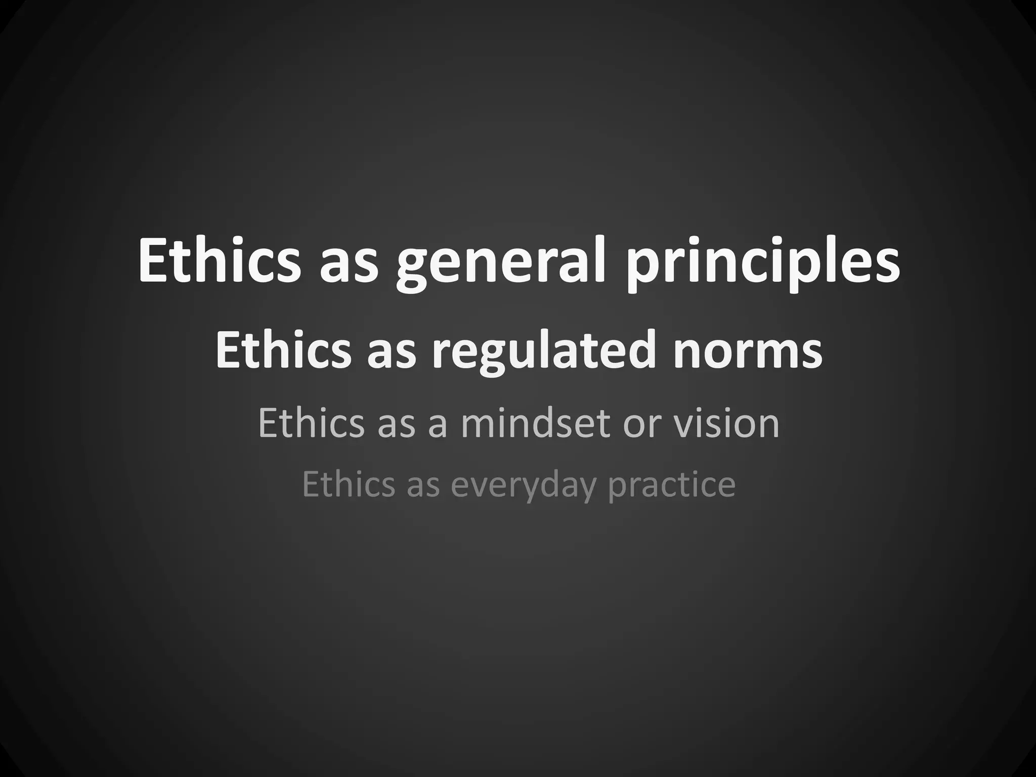 Methods as Ethics | PPT
