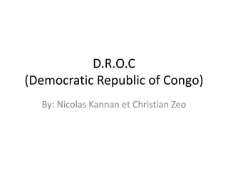 Dr oc(democratic republic of congo) | PPTX