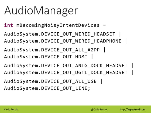 Evolving the Android Core with Aspects | PPT