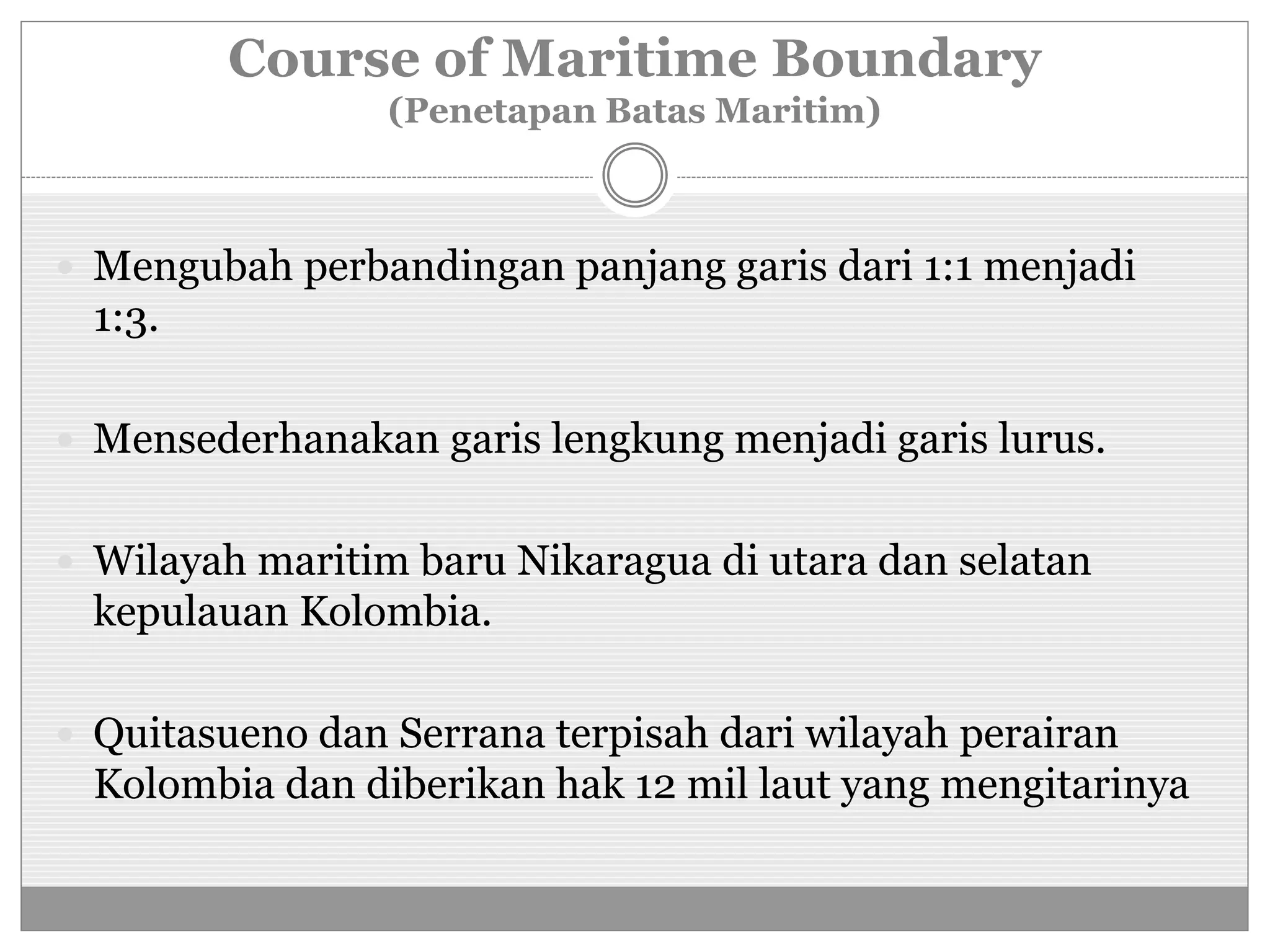Sengketa Maritim Kolombia vs Nikaragua di Laut Karibia tahun 2001-2012 ...