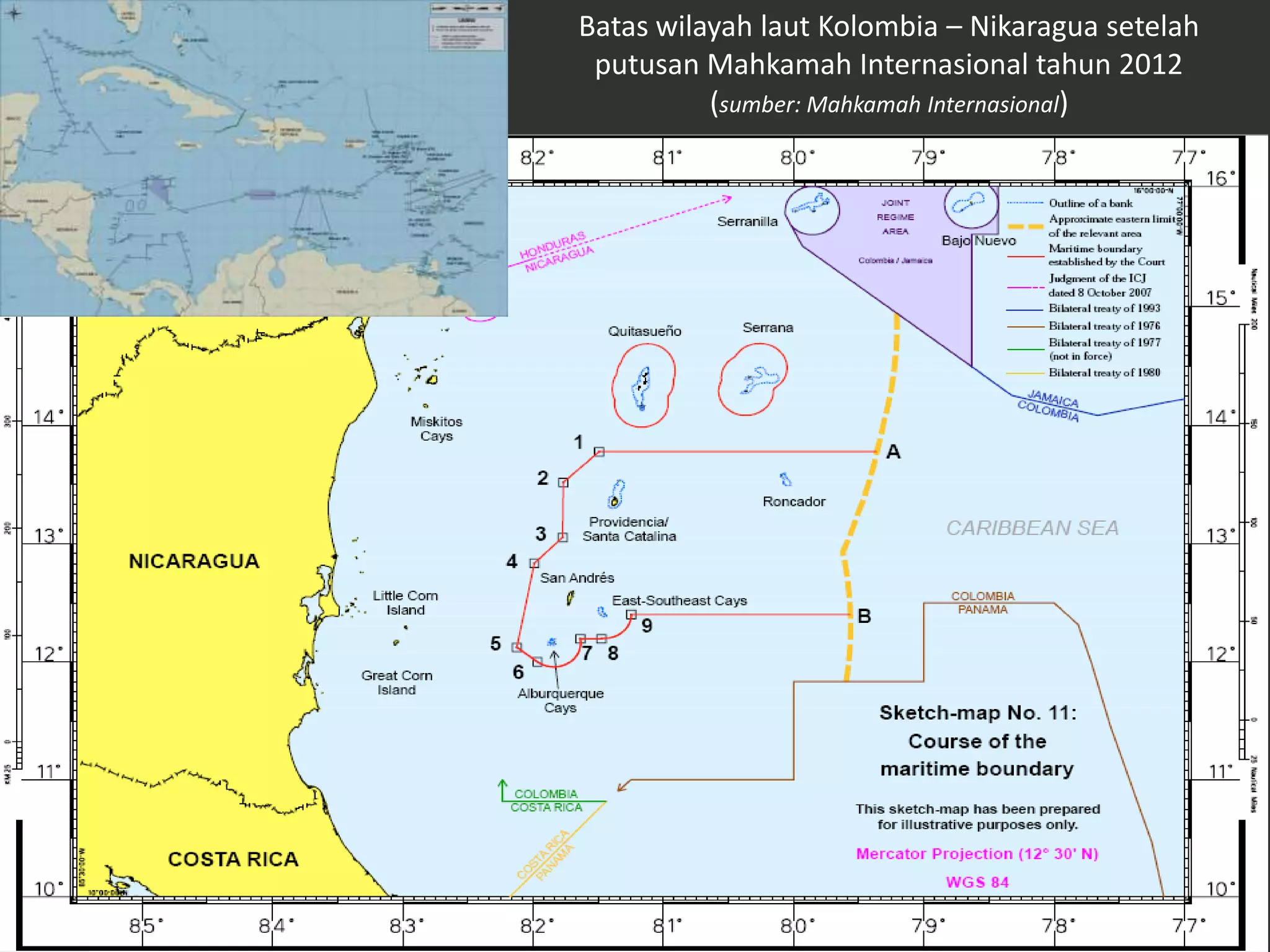 Sengketa Maritim Kolombia vs Nikaragua di Laut Karibia tahun 2001-2012 ...