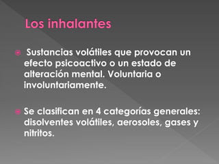 Drogas Inhalantes | PPTX