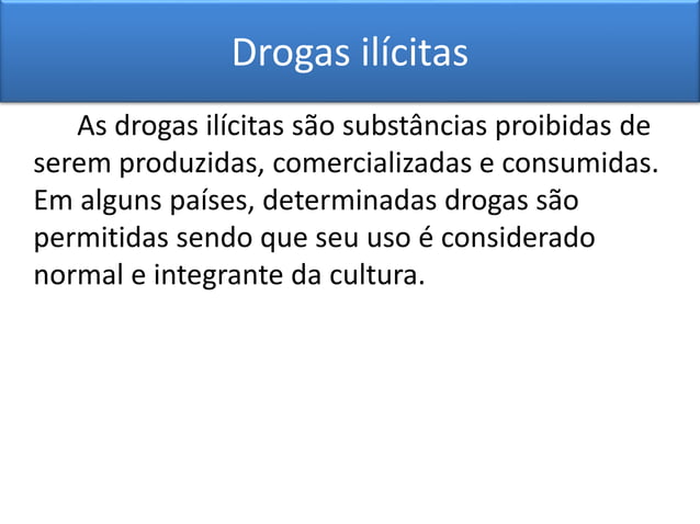 Drogas Licitas E Ilícitas Ppt