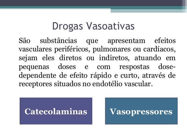 Drogas vasoativas