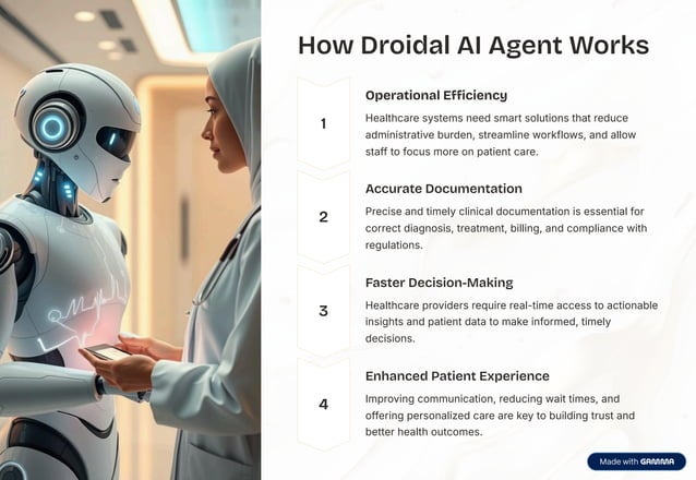 Droidal: AI Agents Revolutionizing Healthcare | PDF