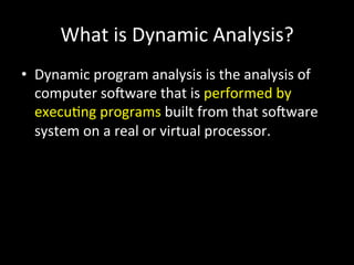 Introduction to Dynamic Analysis of Android Application | PDF