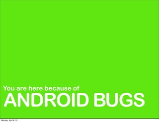 Droid con bugsense | PPT