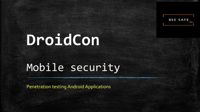 Droidcon mobile security | PPT