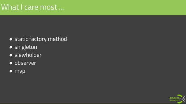 Design Patterns every Android developer should know | PPT