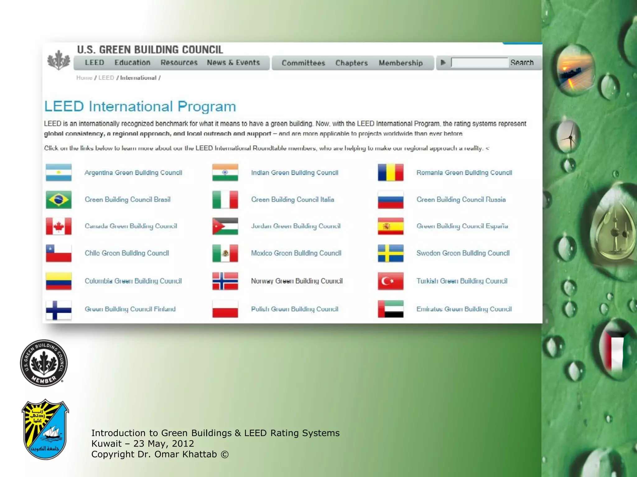 Dr omar khattab kuwait green building forum | PDF