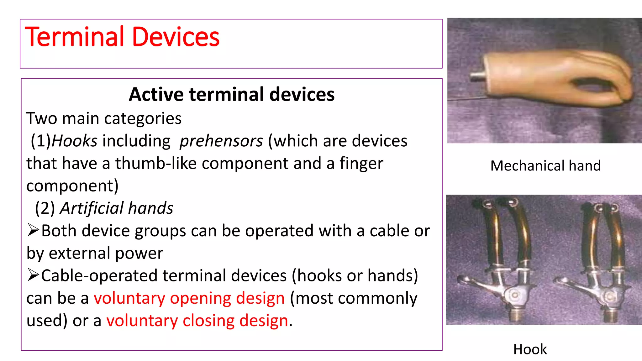 Upper Limb Prosthetics - Dr Om Prakash | PPTX