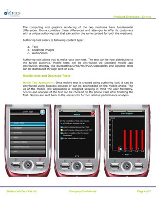Drona - A Mobile Authoring Tool from Deltecs InfoTech | PDF