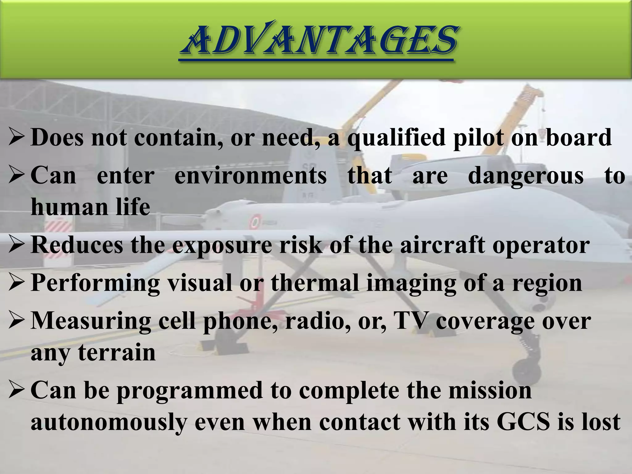 Drone-Unmanned Aerial Vehicle | PPTX
