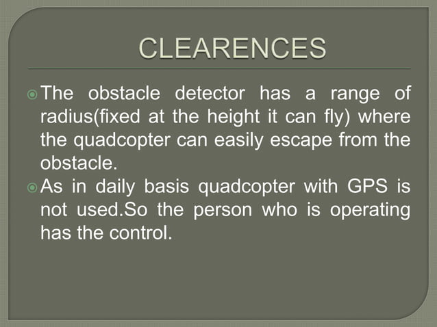 obstacle avoiding copter | PPT