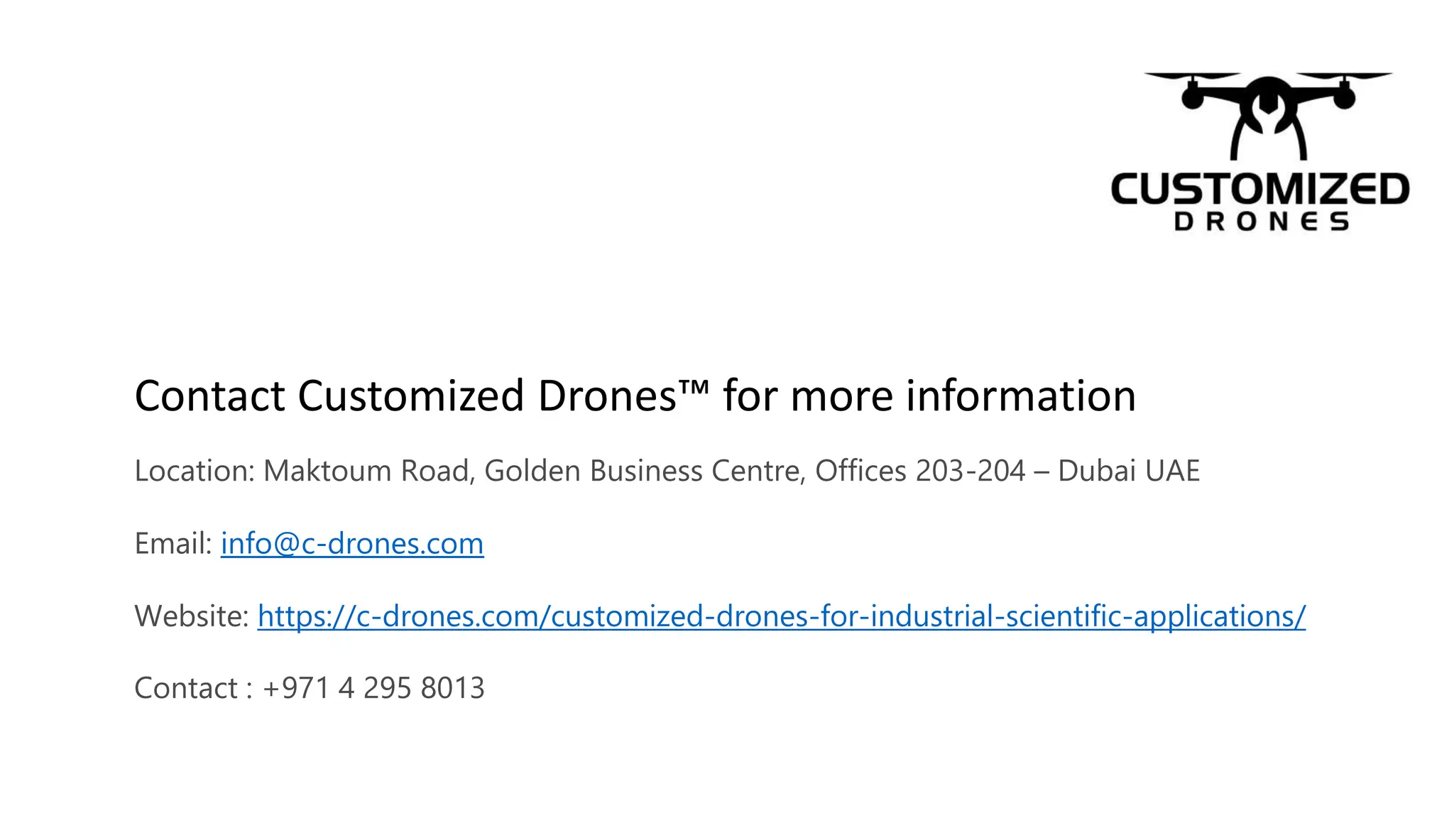 Drone Customization for Industrial Applications | PPTX