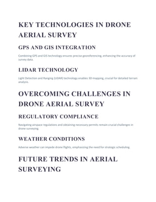 Drone Survey Mapping | Aerial Photography Survey - EpitomeGs | PDF