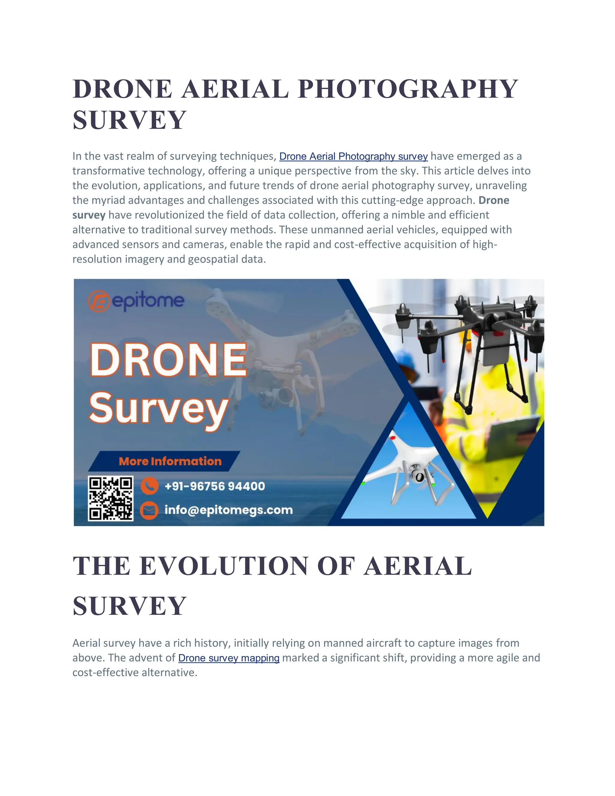 Drone Survey Mapping | Aerial Photography Survey Mapping - Eptiome | PDF