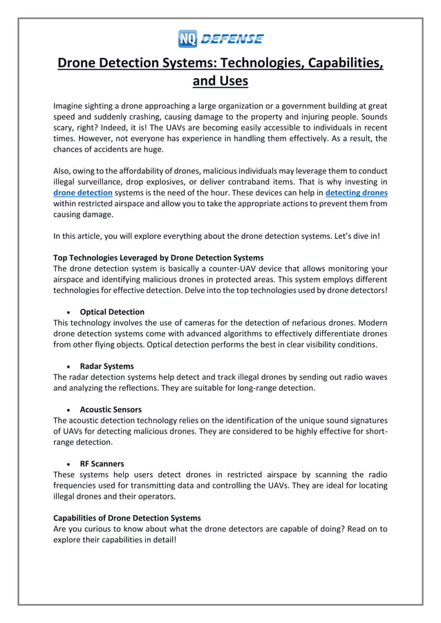 Drone Detection Systems- Technologies, Capabilities, and Uses.pdf