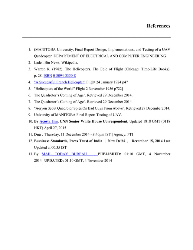 Drone (Quadcopter) full project report by Er. ASHWANI DIXIT | PDF ...