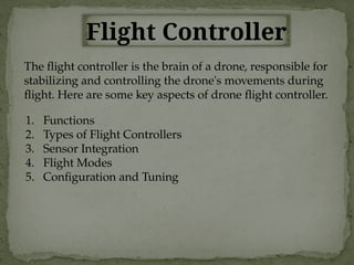 DRONE OPERATION presentation to understand basics of drone | PPTX