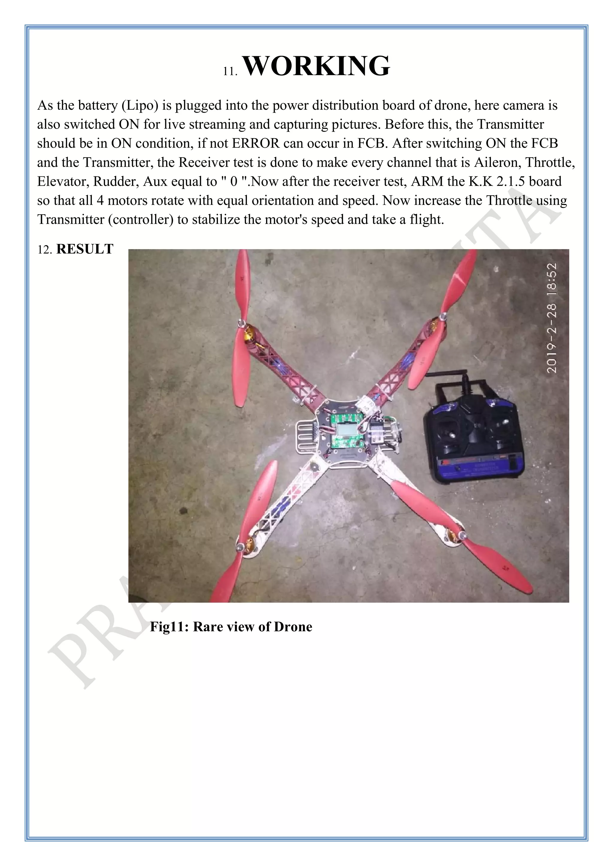 Drone project report | PDF