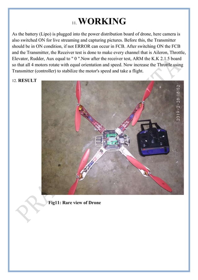 Drone project report | PDF