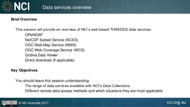 How to use NCI's national repository of big spatial data collections